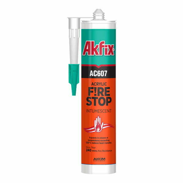AC607 White Fire Stop Acrylic Sealant 600ml - KRYFIX